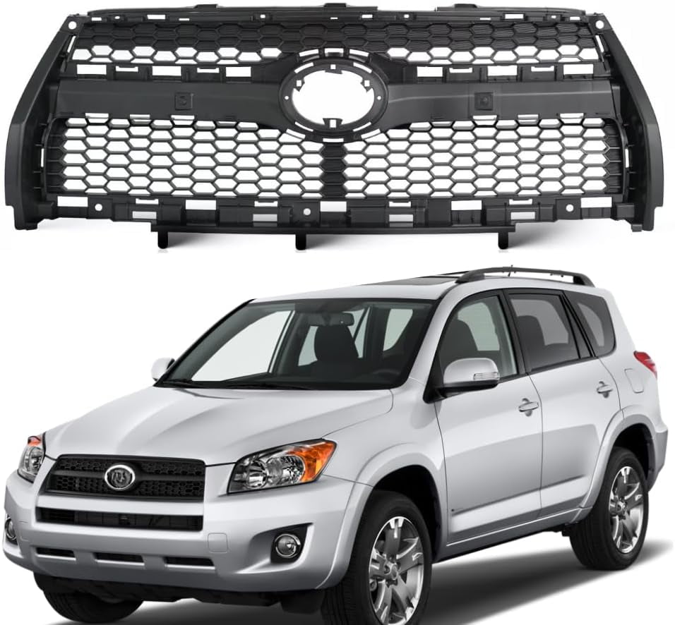 Black Front Grill Insert Compatible with Toyota RAV4 2009 2010 2011 ...