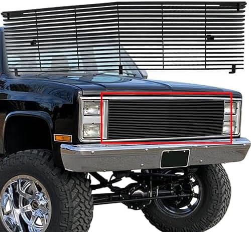 Black Front Grille Grill Compatible with 1981-1987 Chevy Blazer/C/K ...