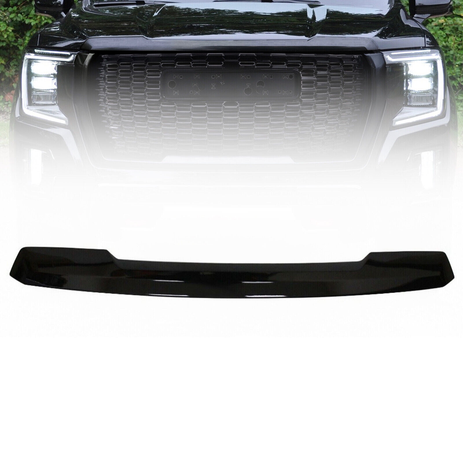 Black Front Upper Hood Molding Trim Plastic For 2021-2022 GMC Yukon ...
