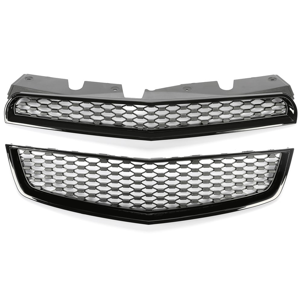 Black Front Upper & Lower Bumper Grille Honeycomb Style For 10-15 Chevy ...