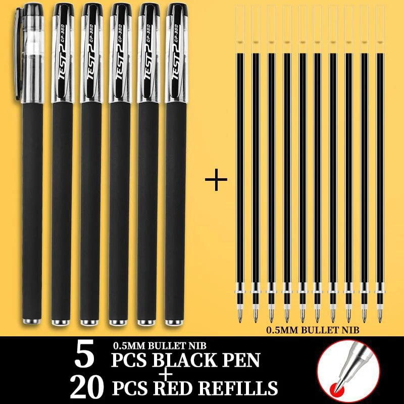 Black Frosted Gel Pen Carbon Pen Signature Pen Red And Blue Student ...