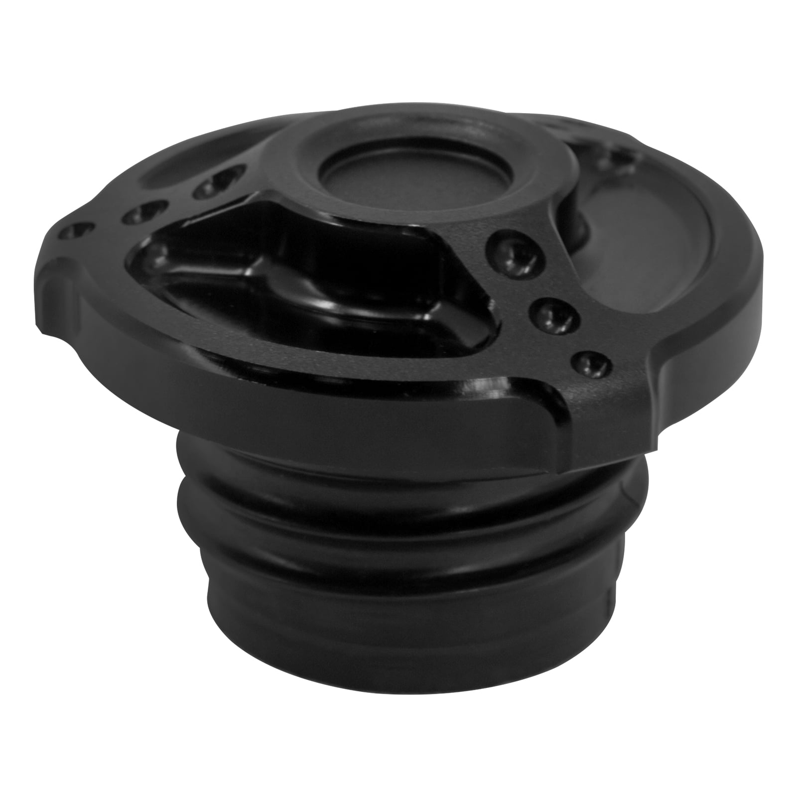 Black Fuel Gas Tank Cap For Harley Touring Dyna Softail Sportster XL883 ...