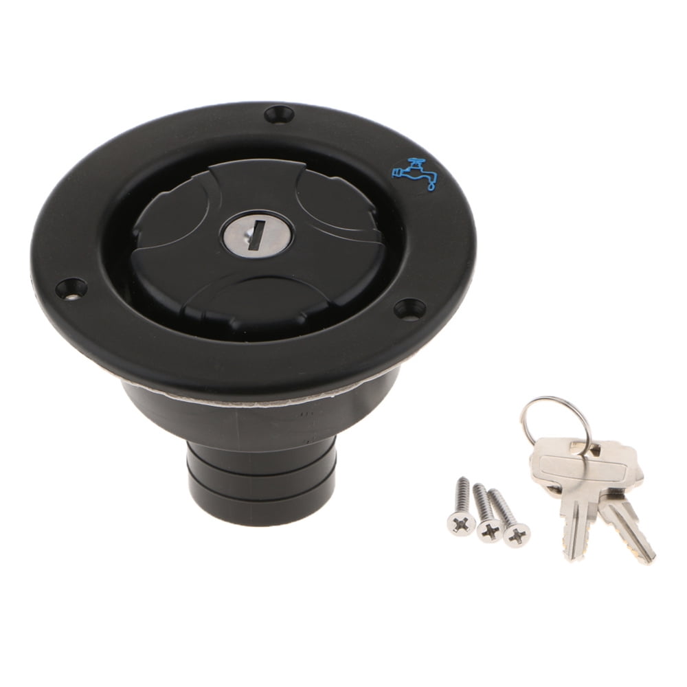 Black Fuel Tank Gas Lid Filler with Keys - Walmart.com