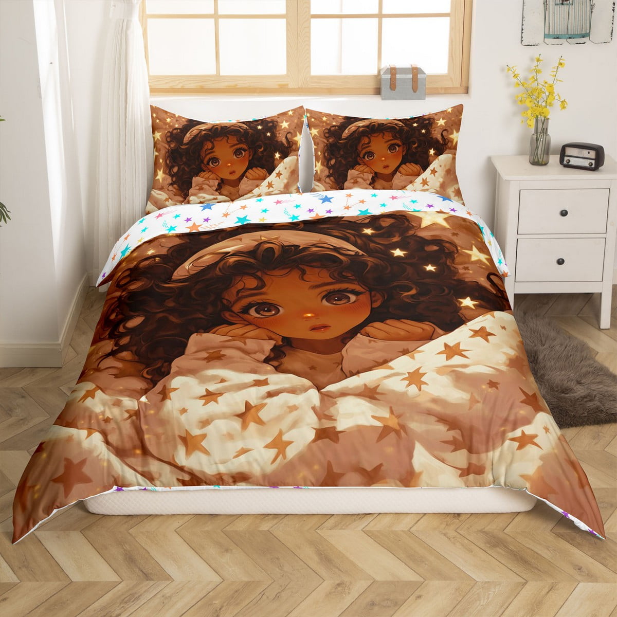 Black Full Bedding Sets Princess Room Decor Duvet Cover Black Magic ...
