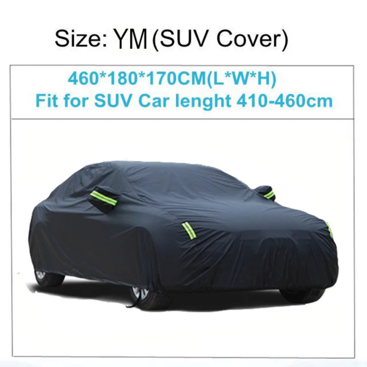 Black Full Car Covers - Fabic Indoor Outdoor Protection Cover Sun UV ...