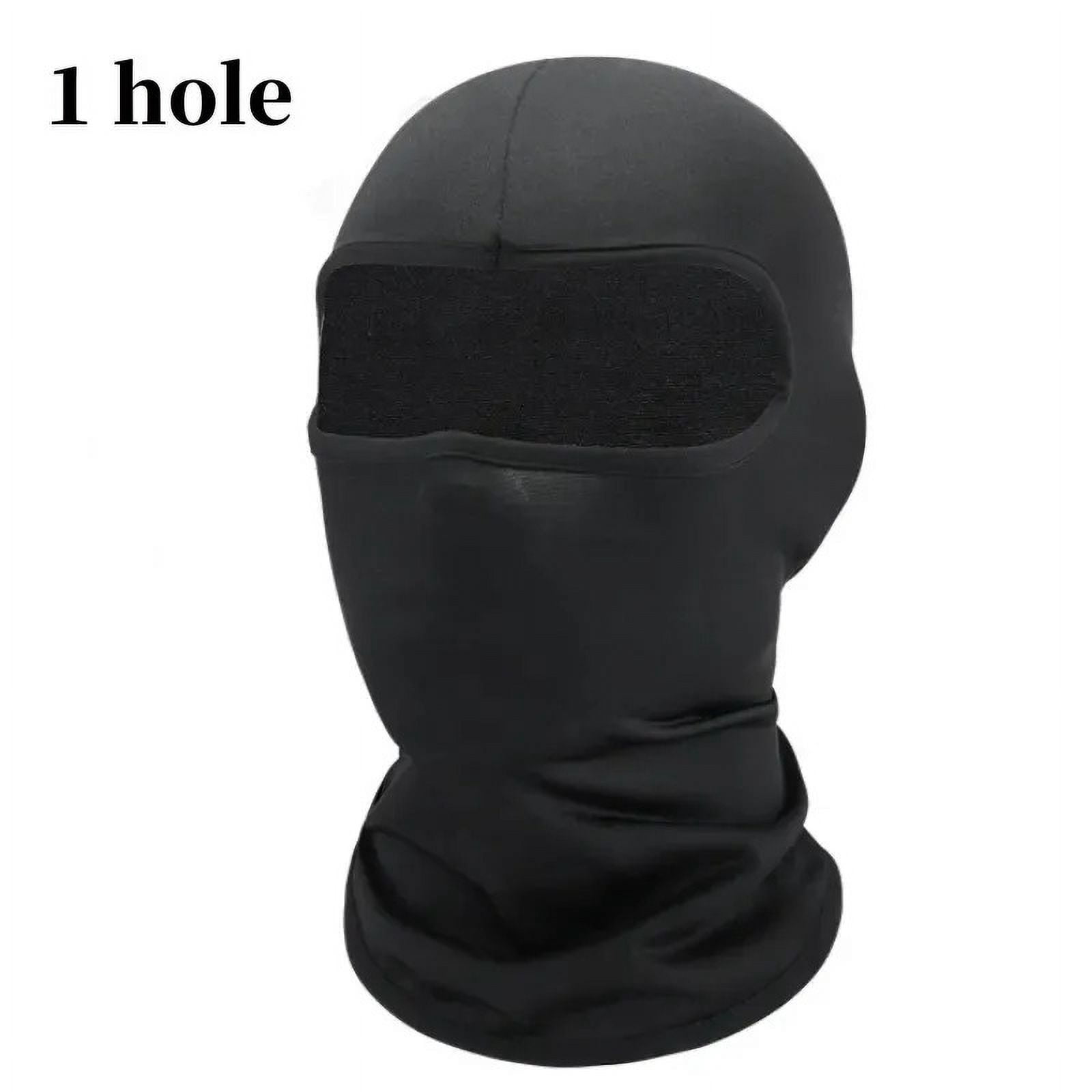 Black Full Face No Hole Cover Hat Women Men Cs Balaclava Cap Sun Uv ...