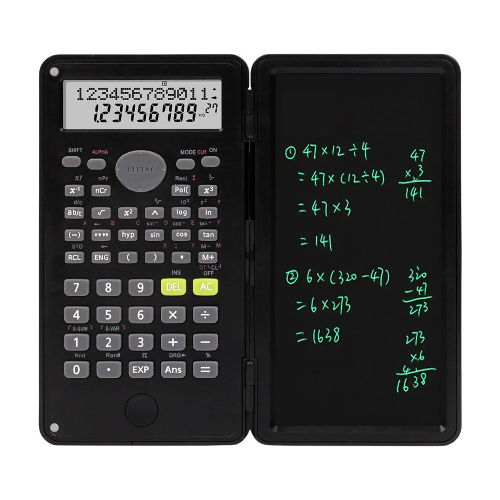 Black Function Calculator With Handwriting Tablet 240 Computing ...