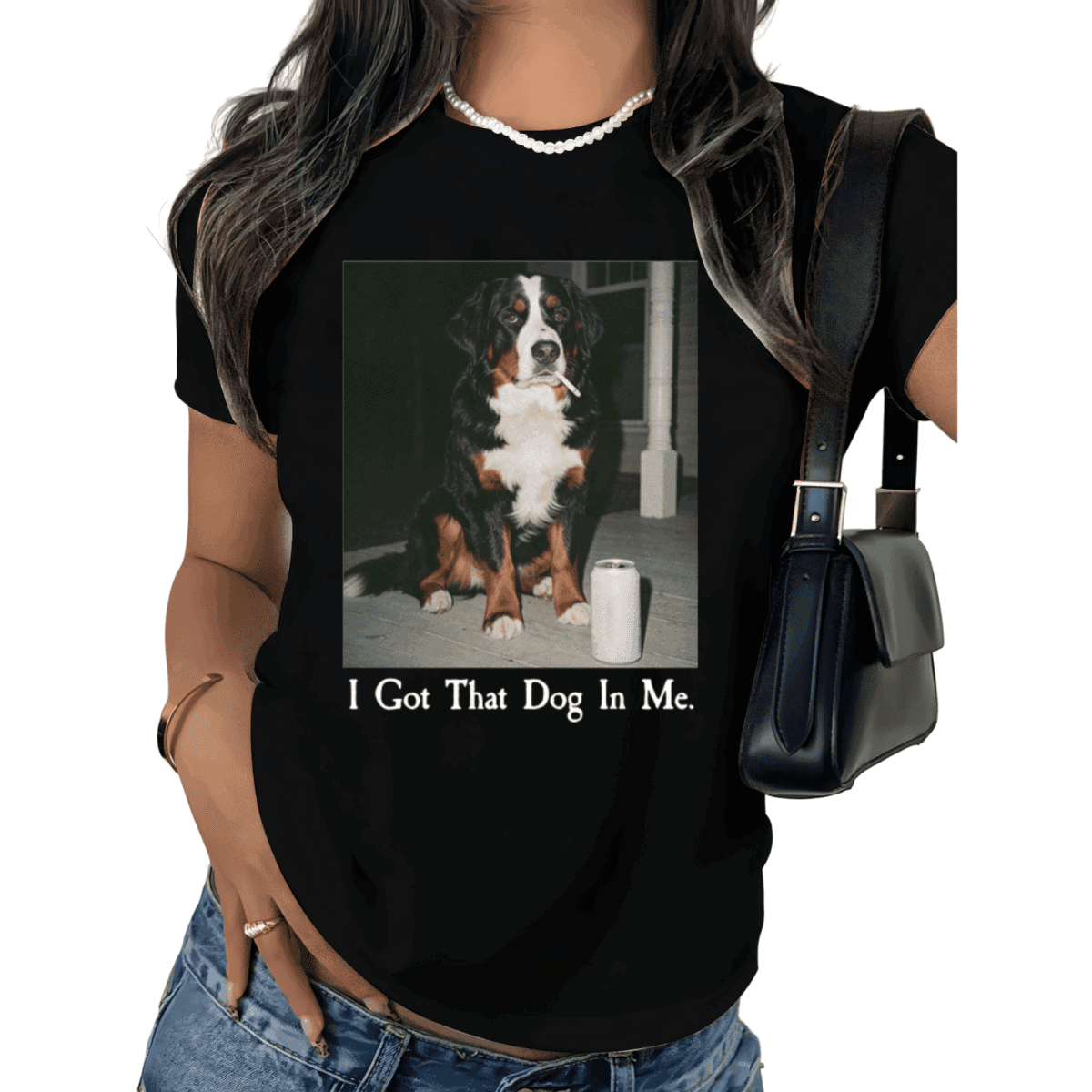 Black Funny Print Graphic Tees Bernese Mountain Dog Graphic Tee Dog ...
