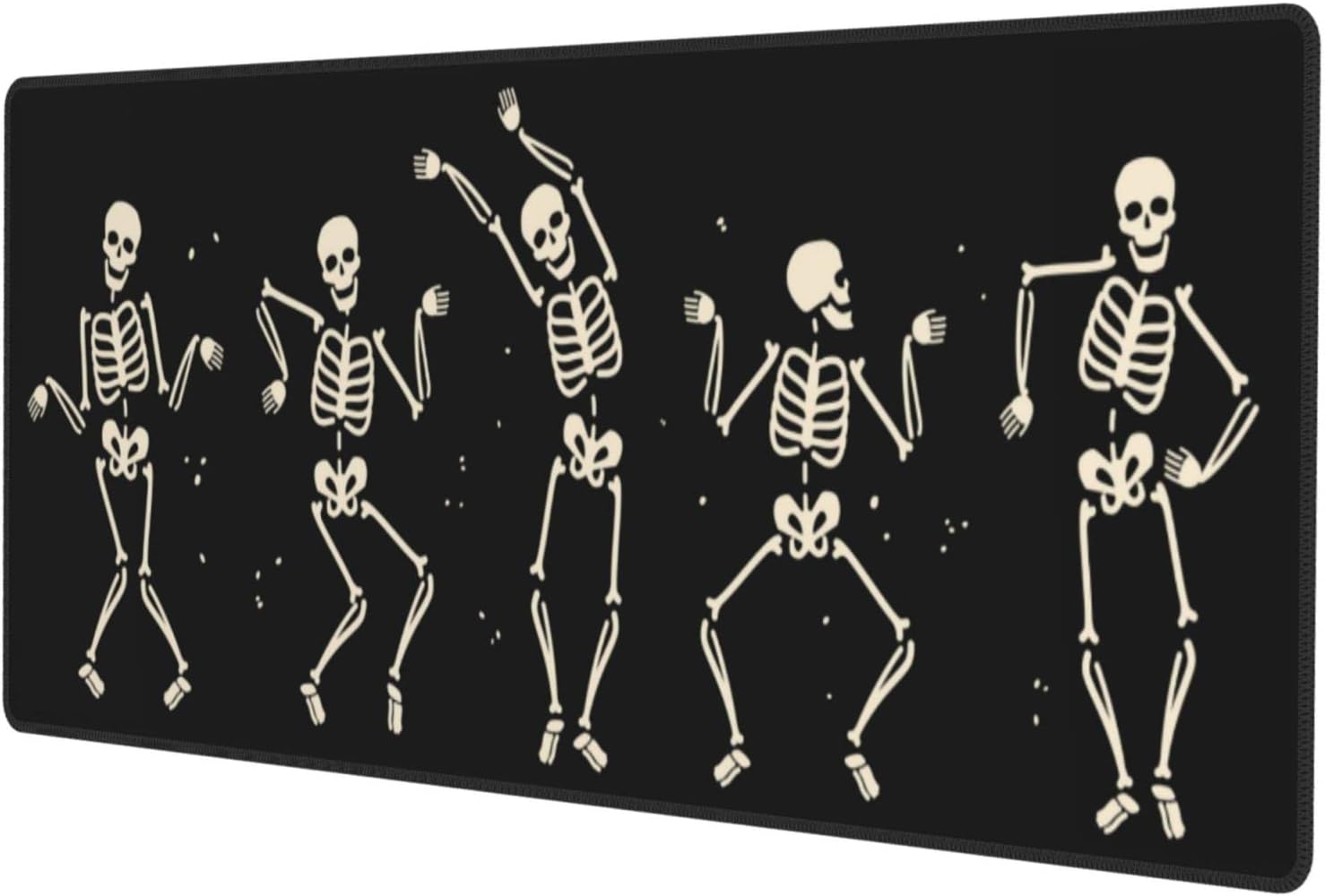 Black Funny Skeleton Extended Large Skull Gaming Mouse Pad Non Slip ...
