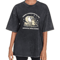 Black Funny Washed Print Graphic Tees Retro Computer Frog Nerd Casual ...