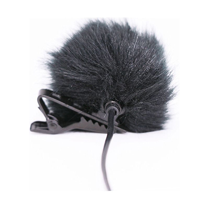 Black Fur Windscreen Windshield Wind Muff for Lapel Microphone Mic ...