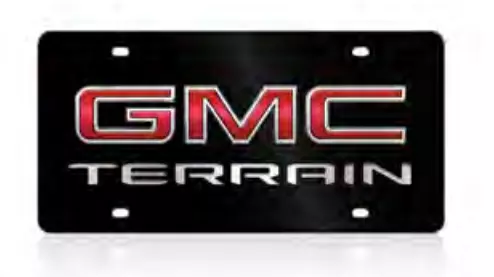 Black GMC Terrain Logo Red Fill Lazer Tag Etched Premium Acrylic ...