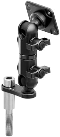 Black GPS/Tuner Holder - 4-Hole AMPS Pattern | Riser Mount - M10 Bolt ...