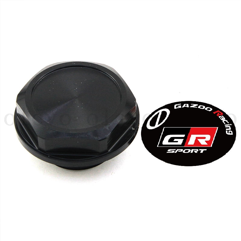 Black GR-Aluminum Car Engine Oil Tank Cap, 1 Piece, For Toyota ...