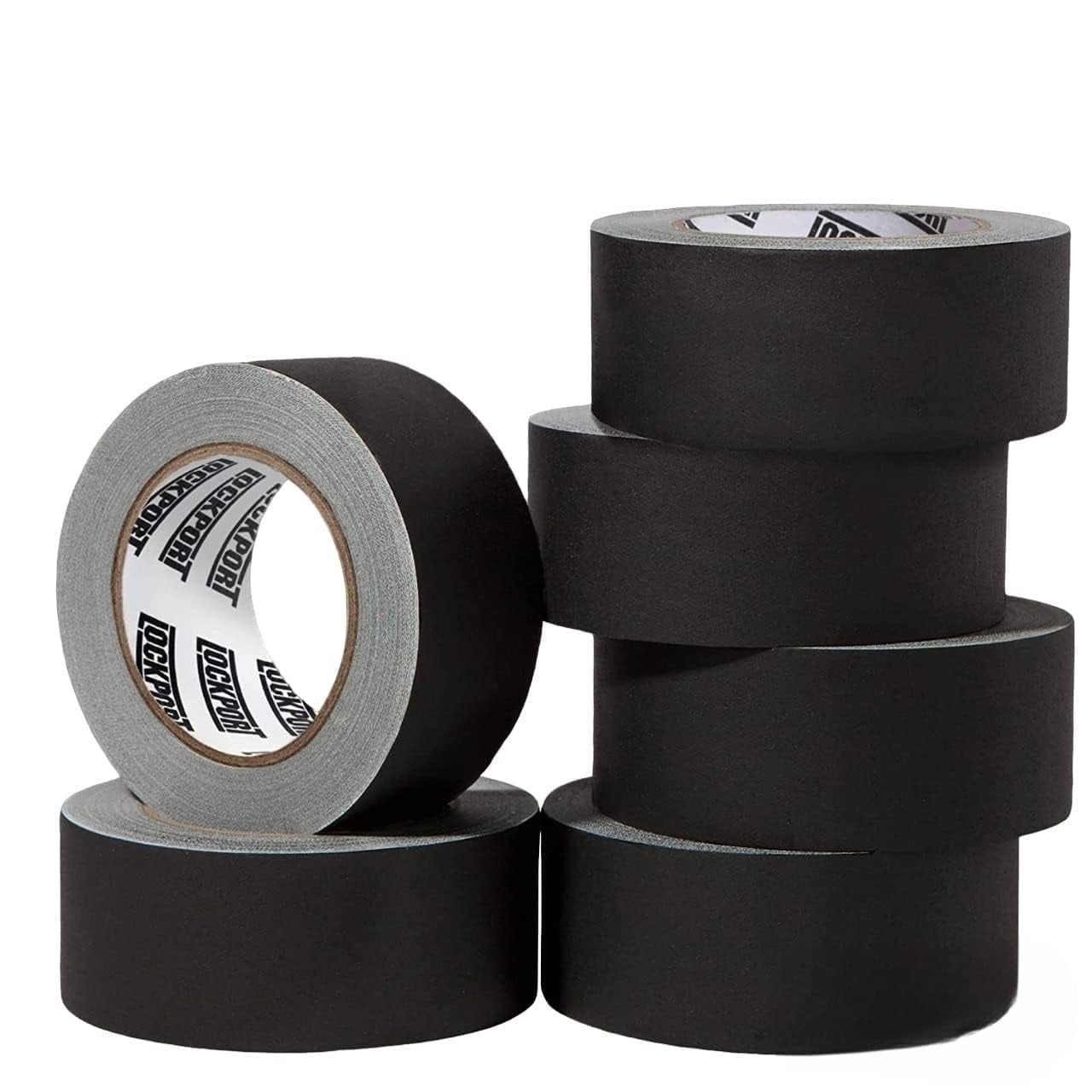 Black Gaffers Tape 2 inch x 30 Yards - 6 Pack Pro Black Gaff Tape ...