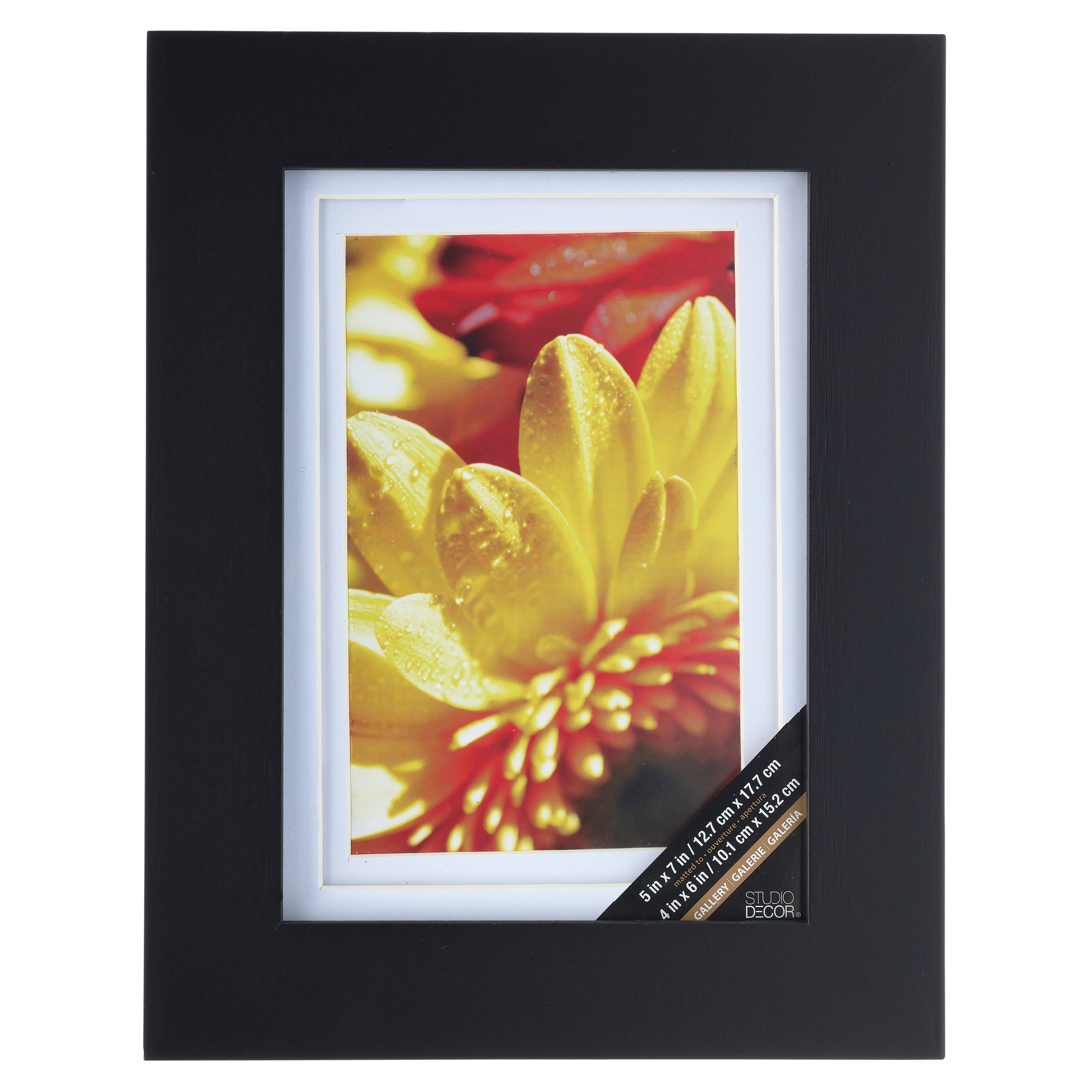 Black Gallery Frame with Double Mat by Studio Décor® - Walmart.com