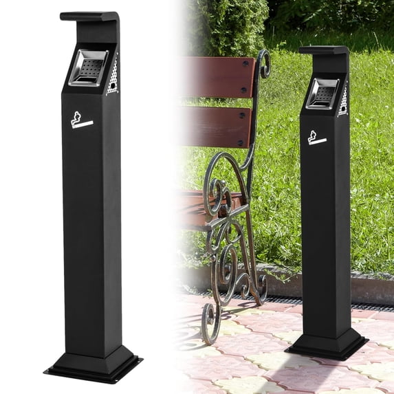 Black Galvanized Metal Steel Commercial Removable Inner Barrel Standing ...
