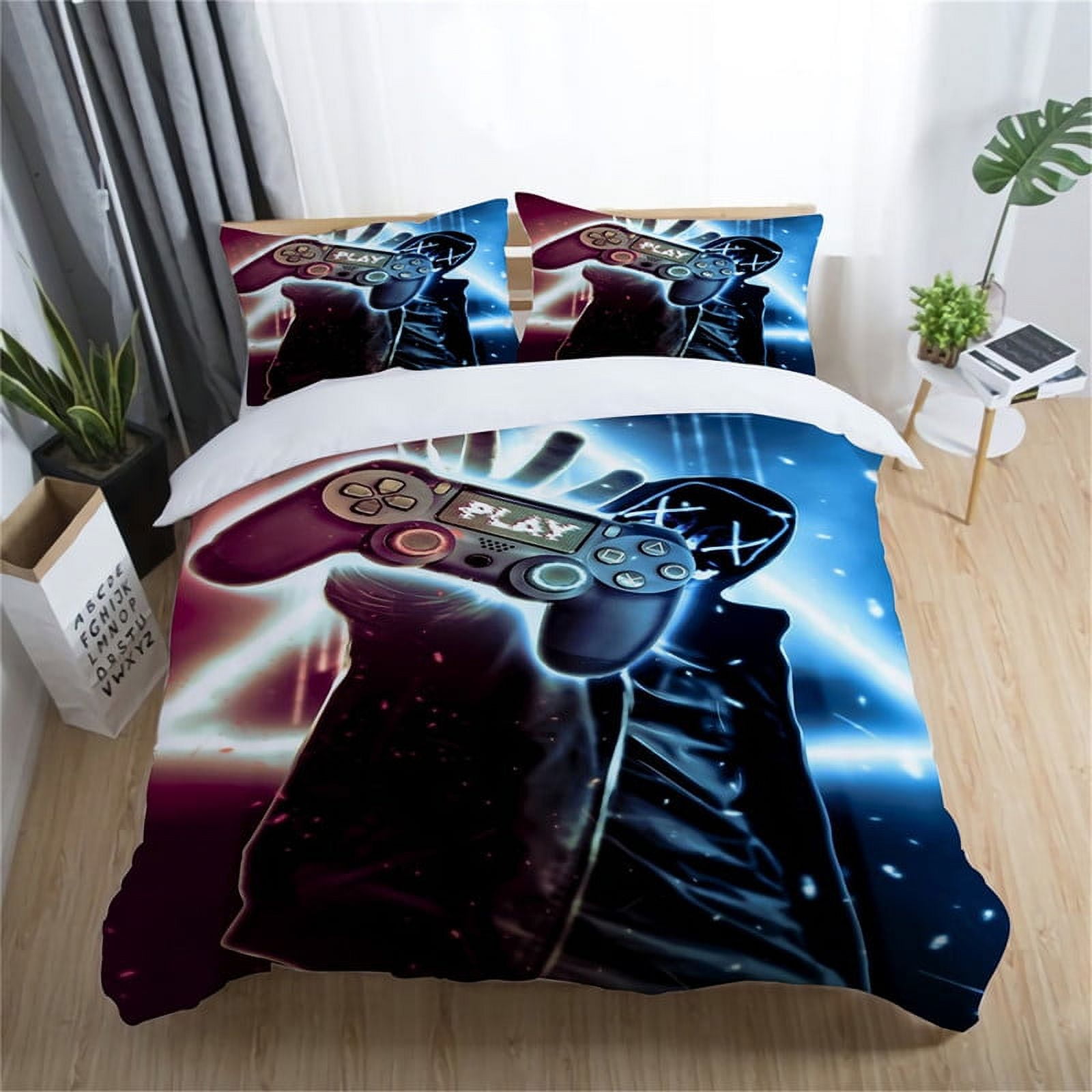 Black Game Controller Bedroom Decor Soft Duvet Cover Highend Comforter ...