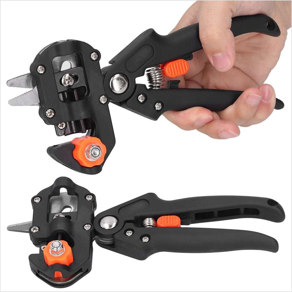 Black Garden Grafting Tool Set Plant Tree Branch Cutting Scissor Shear ...