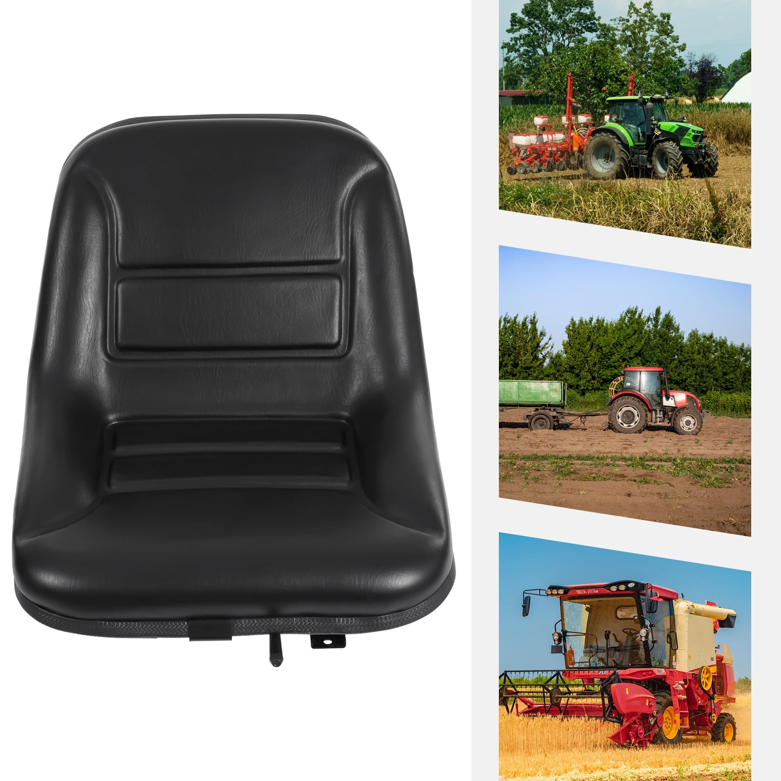 Black Garden Tractor Seat, Suspension Seat for Tractor, Universal ...