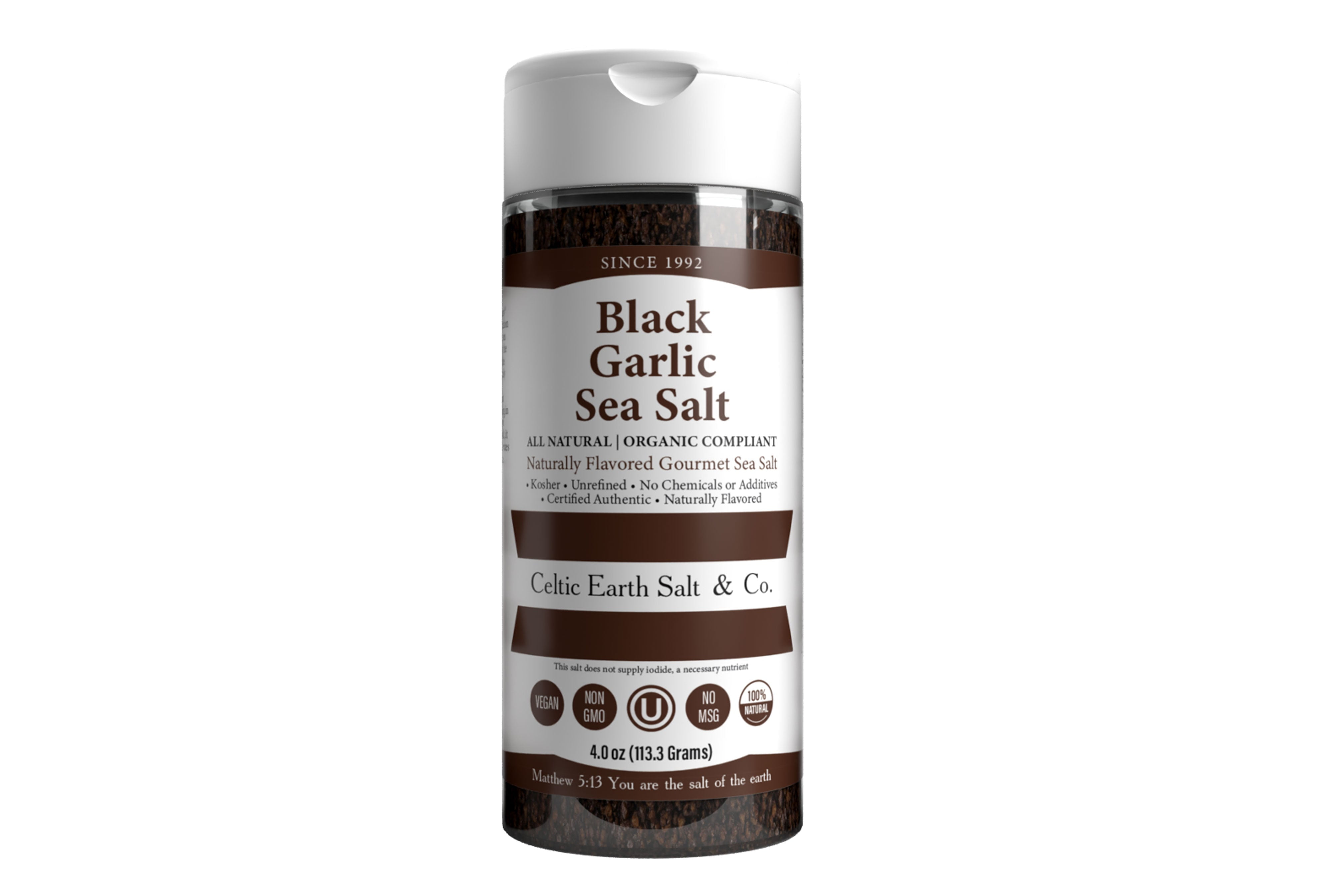 Black Garlic Naturally Flavored Sea Salt Organic 81+ Minerals - Walmart.com