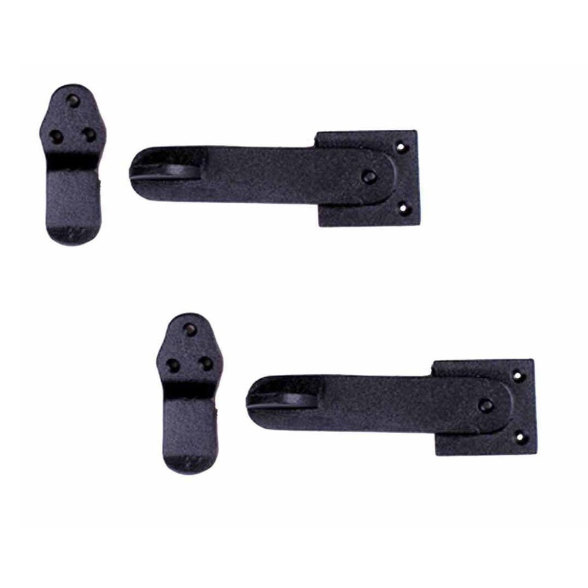 Black Gate Flip Latch Wrought Iron 5.75" L Two-Sided Rust Resistant ...