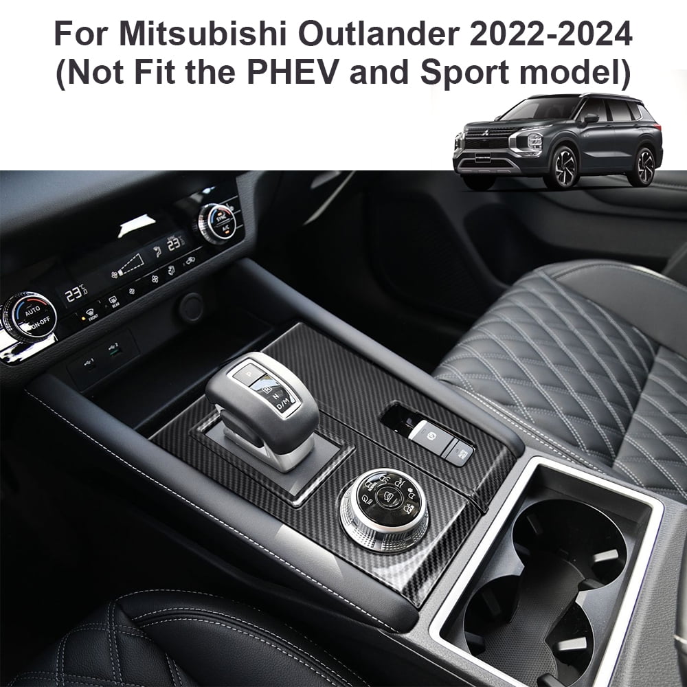 Black Gear Shift Box Panel Cover Trim For Mitsubishi Outlander 2022 ...