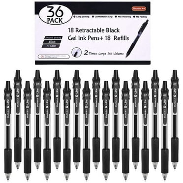 Clinaoy 5-Pack Gel Pens – Retractable, Quick-Dry Ink, 0.5mm Fine Point ...