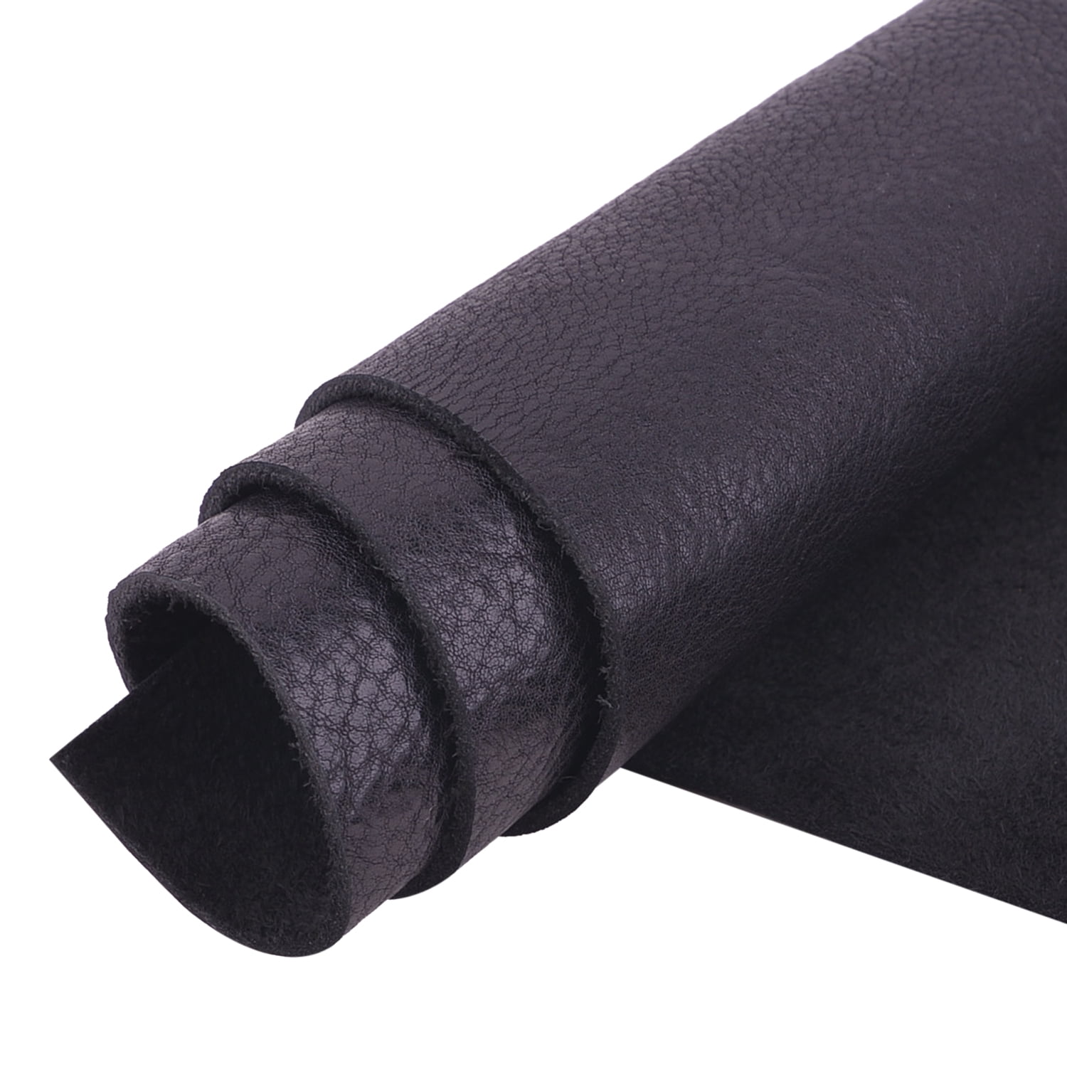 Black Genuine Leather Cow Pieces Soft Leathercraft Naturally Textured ...