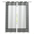 Black Geometric Blackout Curtains 96 Inches Long, Modern Key Greek ...