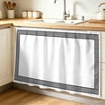 Black Geometric Cabinet Curtains for Shelves, Modern Key Greek Design ...