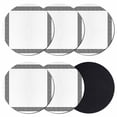 Black Geometric Coasters Set of 6, Soft Absorbent Coasters for Drinks ...