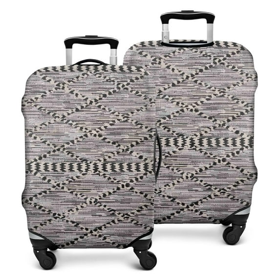 Black Geometric Diamond Striped Pattern Luggage Cover Fashion Suitcase ...