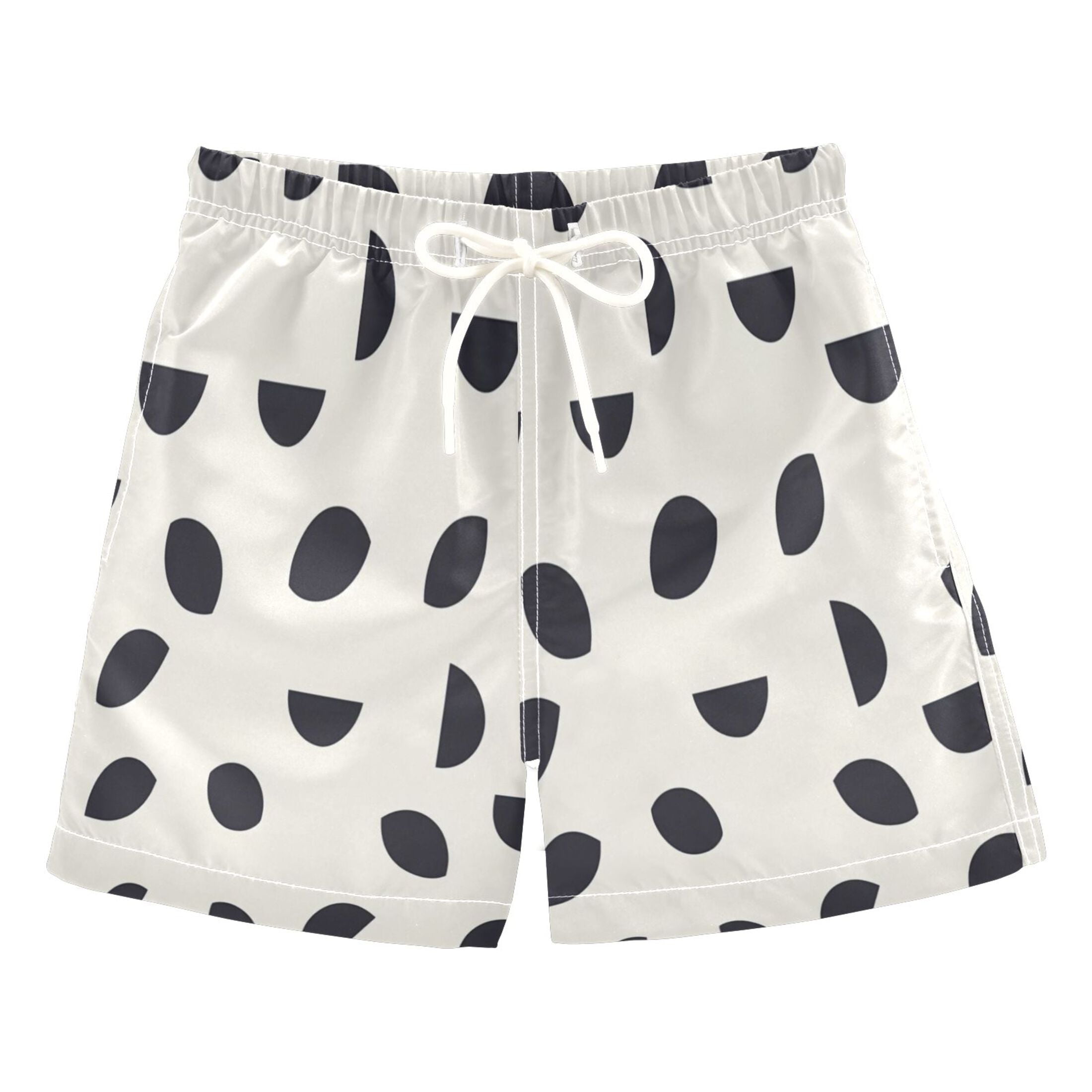 Black Geometric Pattern Boys' Swim Trunks Beach Pool Shorts Quick Dry ...