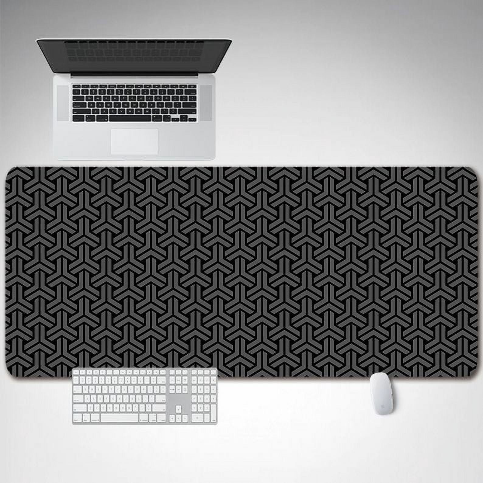 Black Geometric Pattern Desk Mat, Minimalist Gaming Mouse Pad - Walmart.com