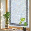 Black Geometric Privacy Window Film, Decorative Stained Glass Window ...