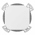 Black Geometric Round Tablecloth for 36-44 Inch Tables,Fitted Table ...