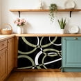 Black Geometric Sink Skirt 11"Wx13"L,Dustproof Under Sink Curtain with ...