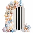 Black Geometric Stripe Arch Backdrop Cover 4x1.65 Ft, Spandex Wedding ...
