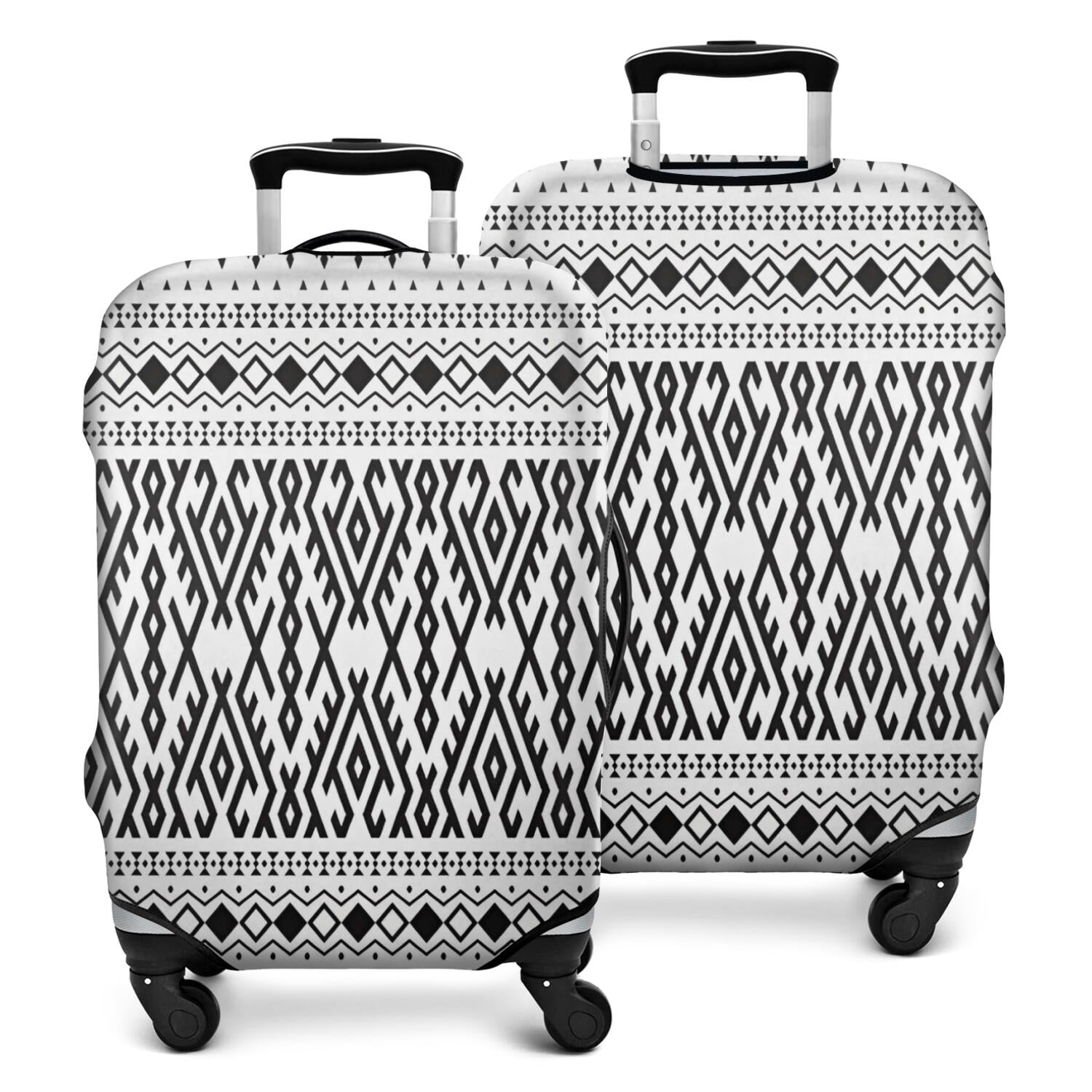Black Geometric Striped Pattern Luggage Cover Fashion Suitcase Cover ...