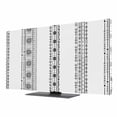 Black Geometric TV Dust Cover 75 Inch, Boho Lines White Modern Abstract ...
