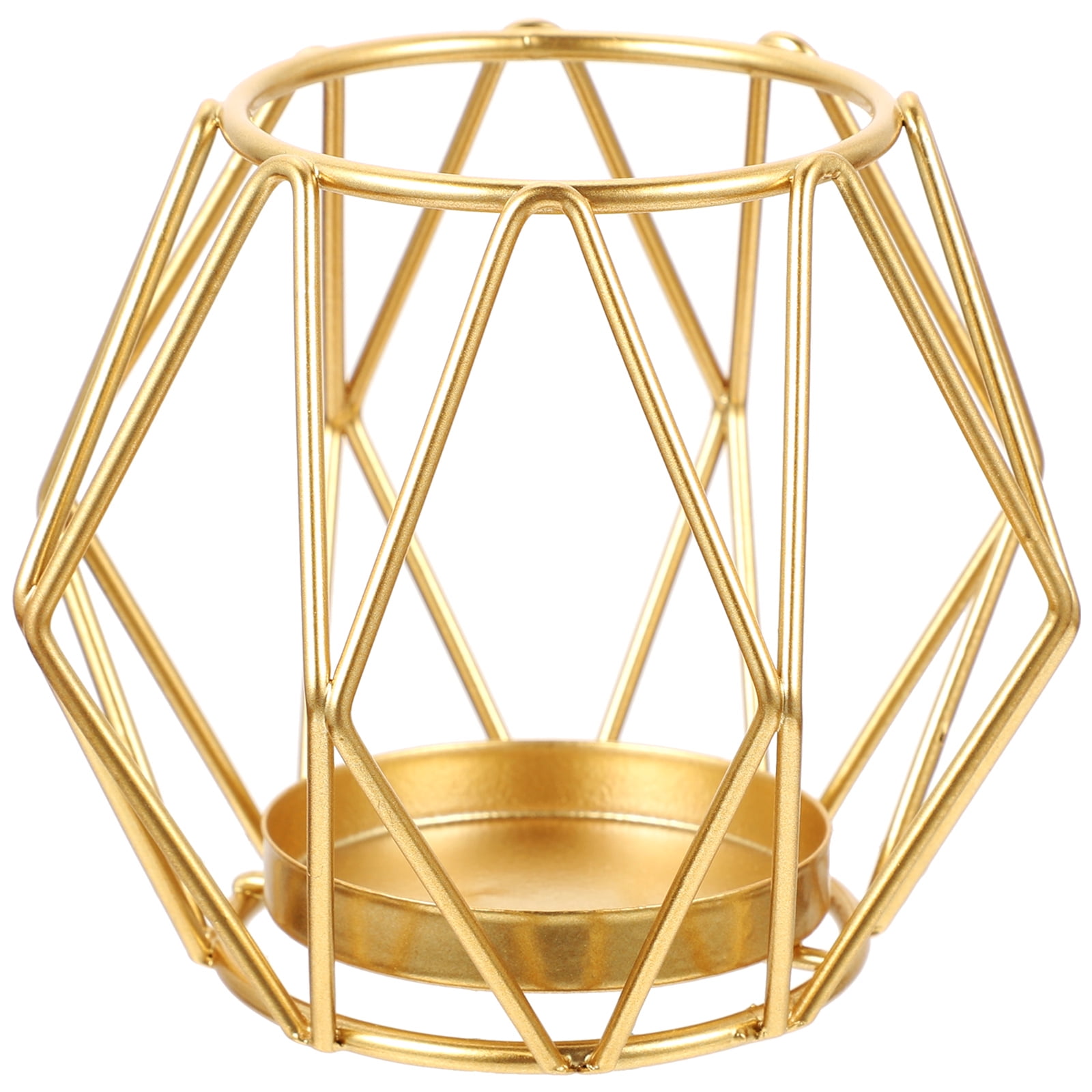 Black Geometric Tealight Candle Holder Wedding Reception Candlestick ...