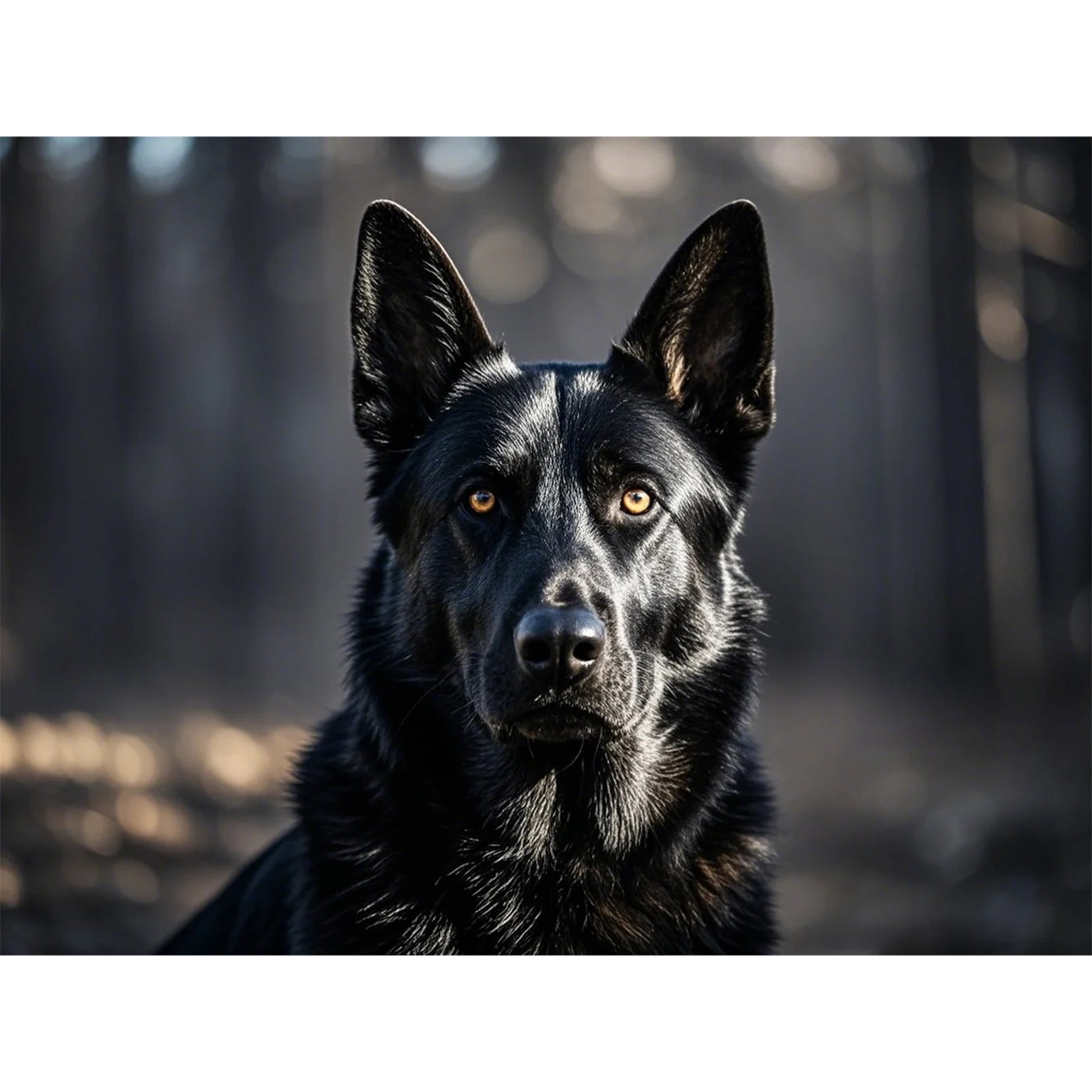 Black German Shepherd Diamond Art 5D Diamond Painting DIY Kits Full ...