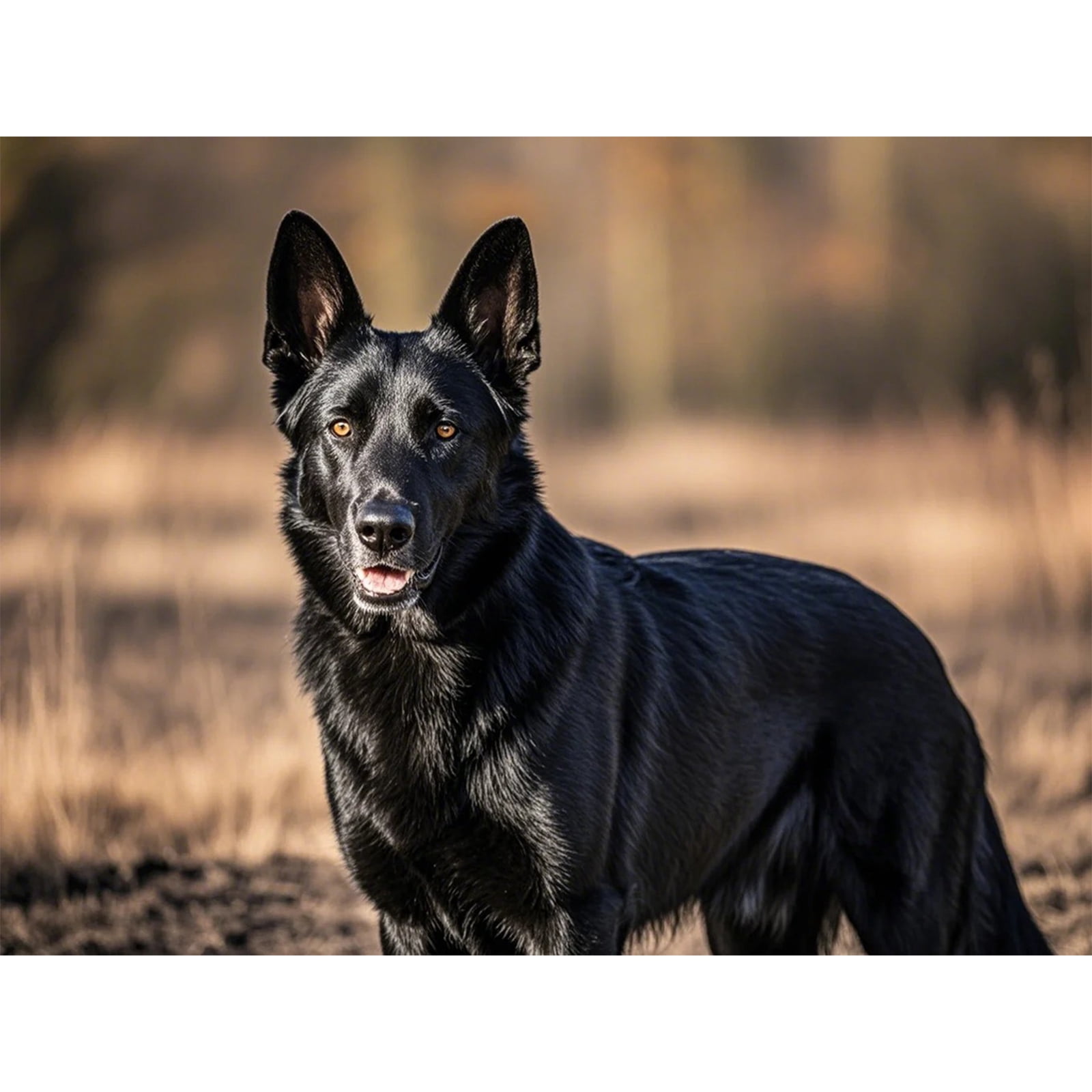 Black German Shepherd Diamond Art 5D Diamond Painting DIY Kits Full ...