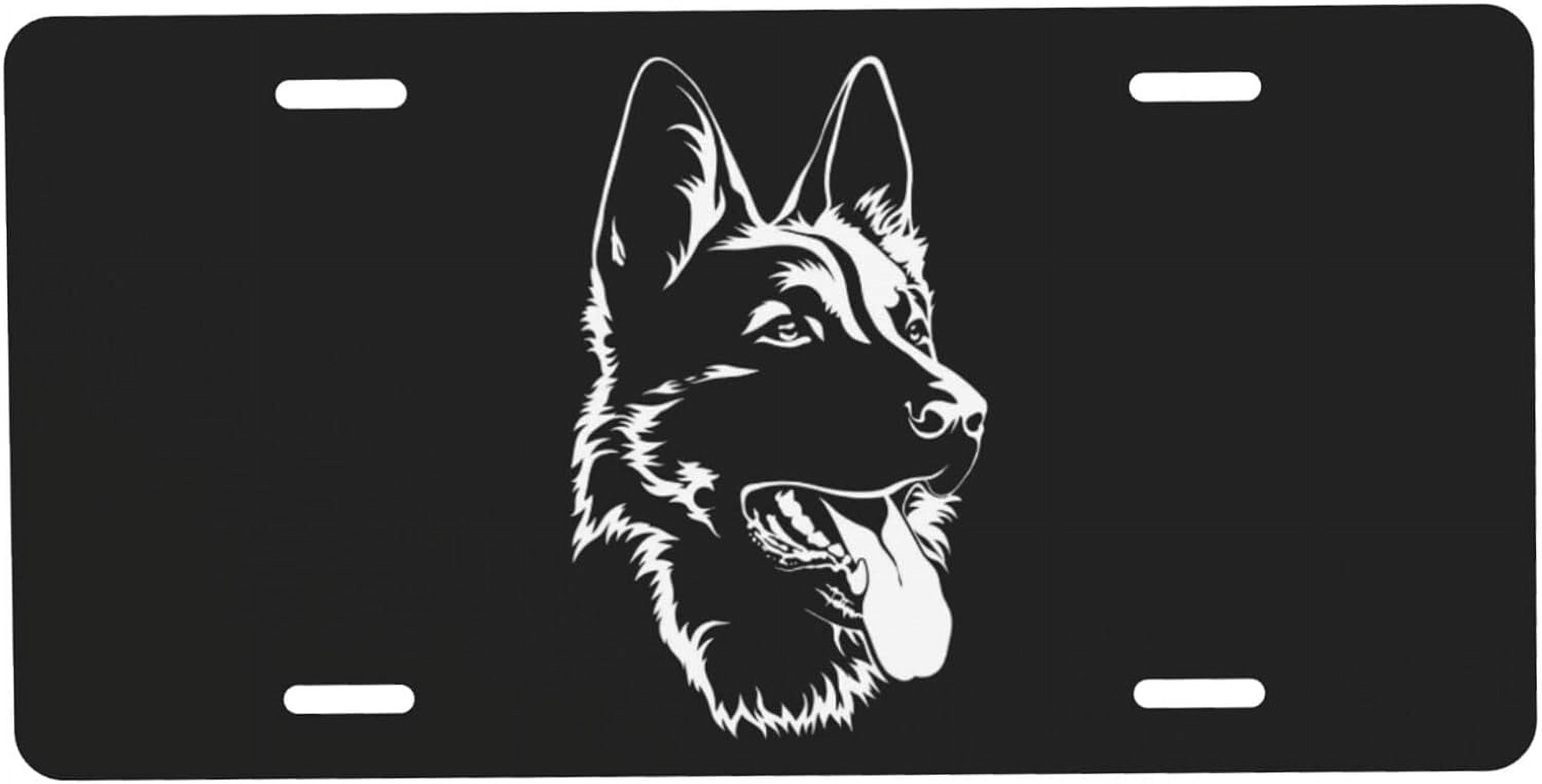 Black German Shepherd Dog Decorative Car Front License Plate,Vanity Tag ...