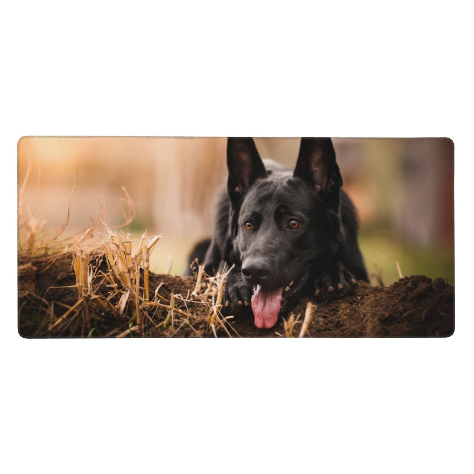 Black German Shepherd Lawn Bokeh German Mousepad Large Mouse Pad Desk ...