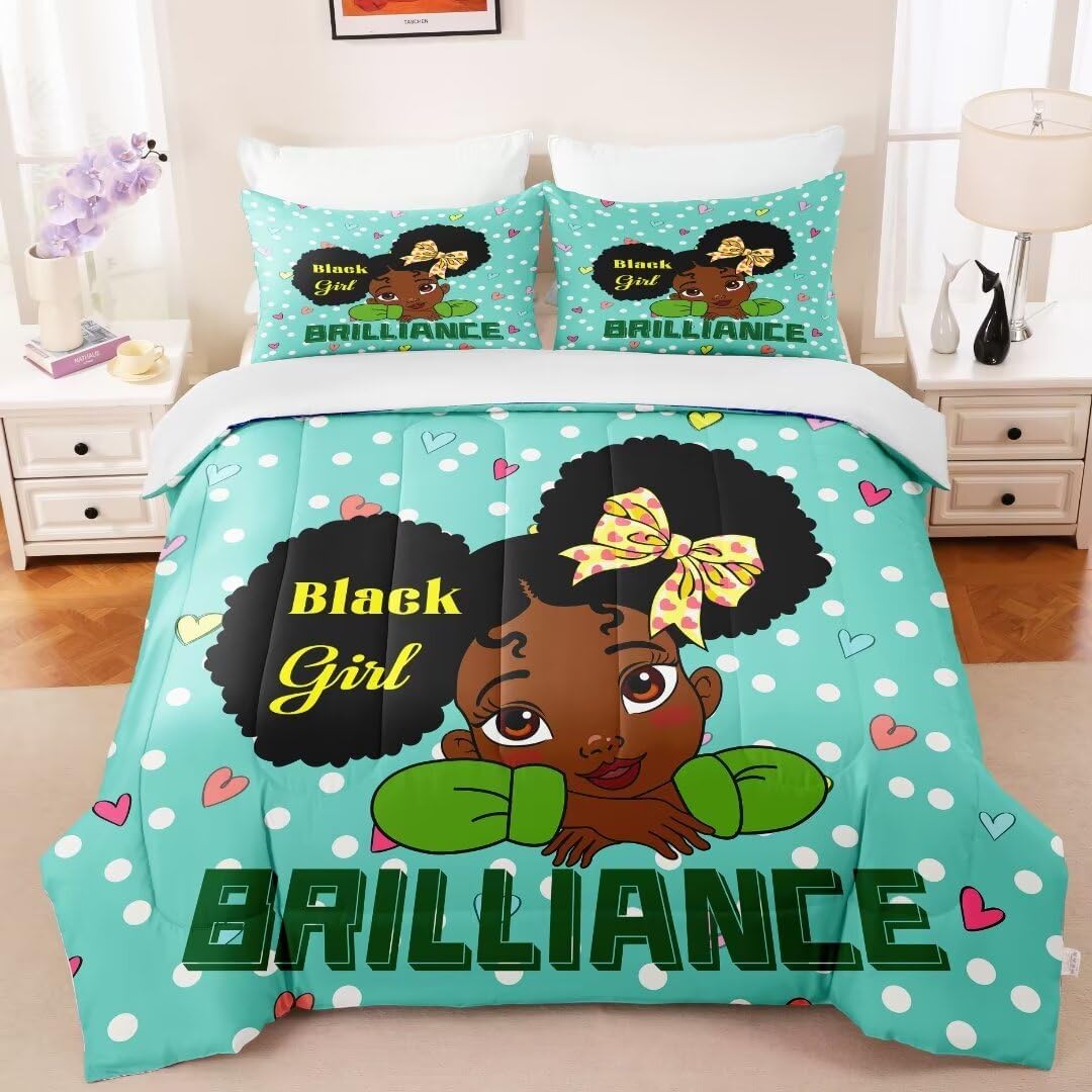 Black Girl Comforter Set Queen for Kids Teens Youth,Black Girl Magic ...