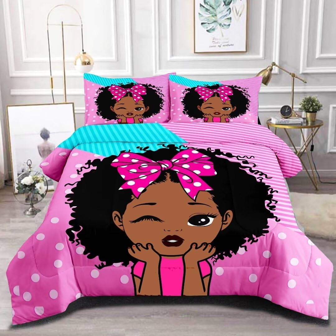 Black Girl Comforter Sets Full,Black Girl Magic Bedding Set,African ...