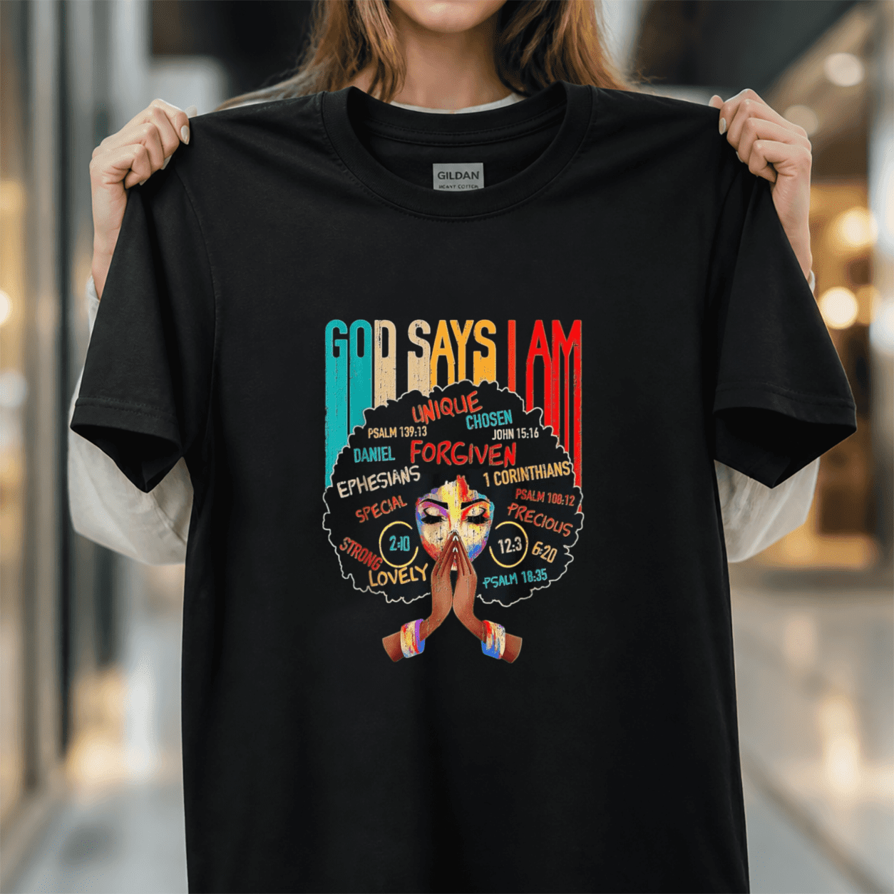 Black Girl God Says I am Black Melanin History Month Pride Unisex T ...