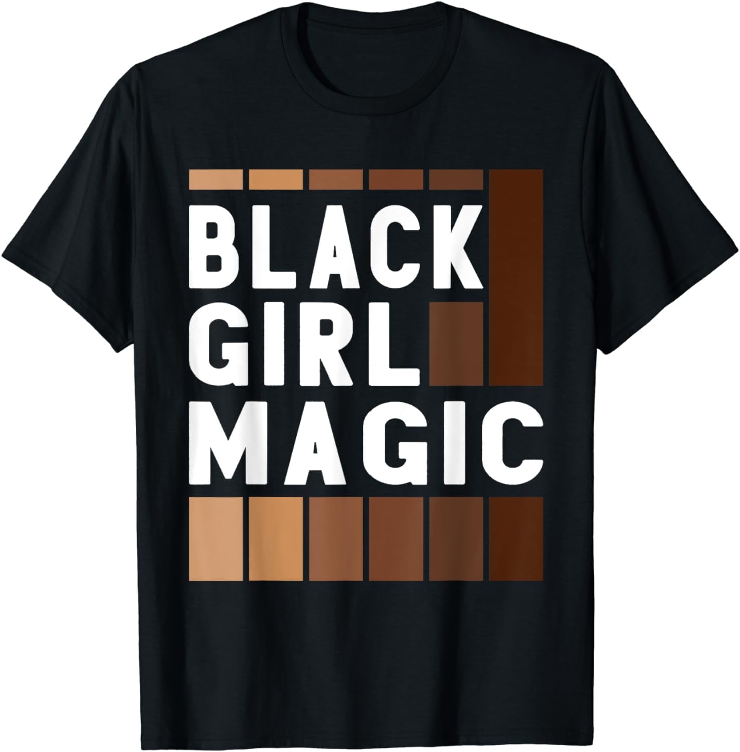 Black Girl Magic Black Girl Empowerment T Shirt with Color Block Design ...